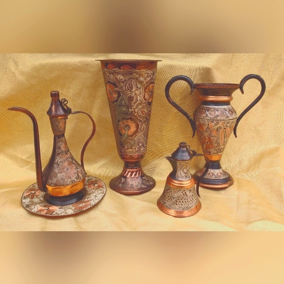 Vintage Tea Set | Kitchen | Vintage Middle Eastern Handmade Hand ...